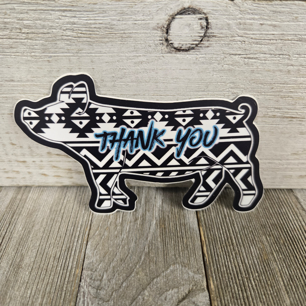 Aztec Show Pig ~Thank You~ Decal Sticker | My Wyo Designs