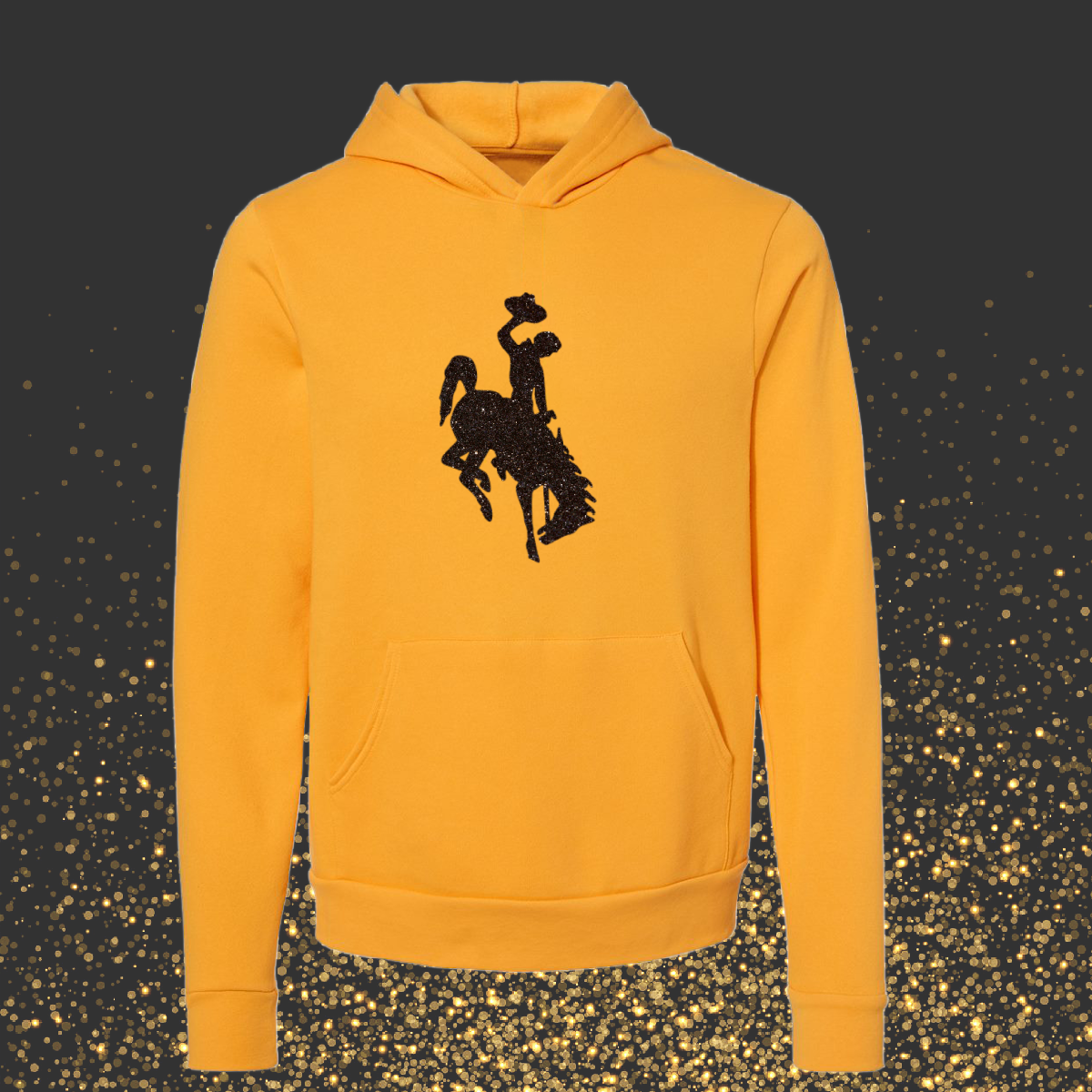 UW Steamboat ~ Bella Gold Hoodie & Glitter Brown | My Wyo Designs